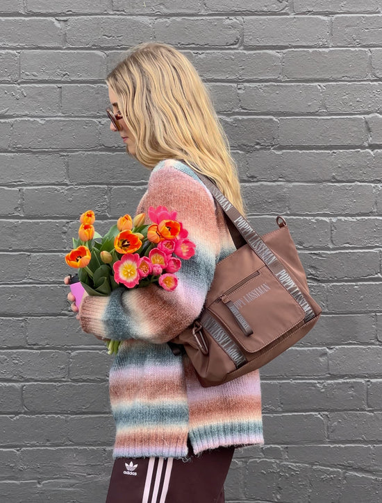 Skutty Flap Small Tote - Choc – Poppy Lissiman