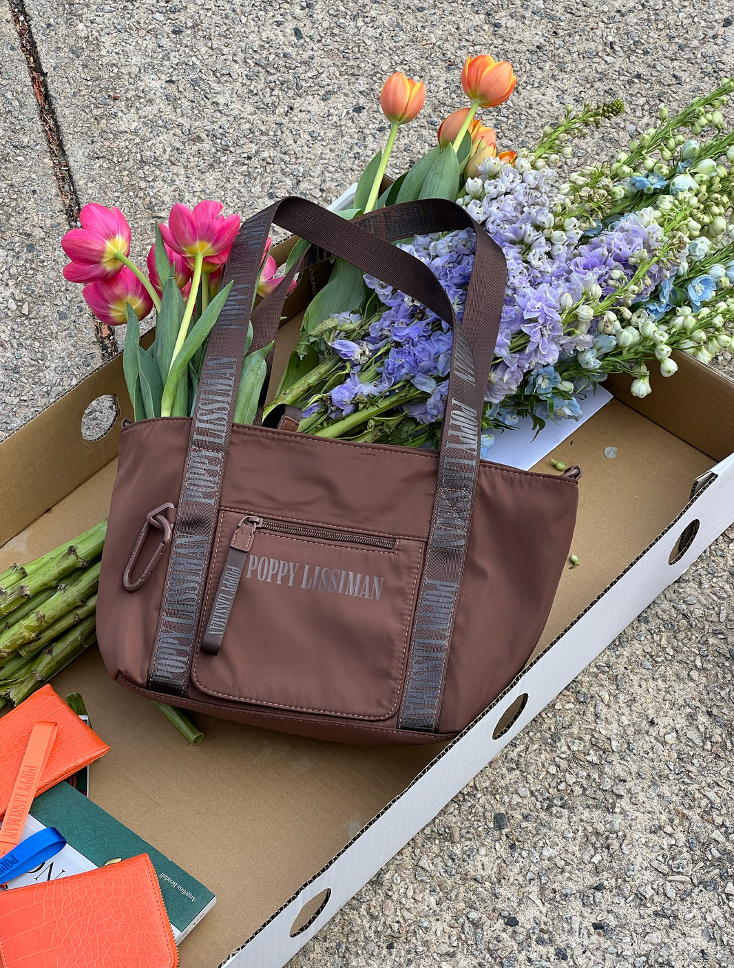 Skutty Flap Small Tote - Choc – Poppy Lissiman