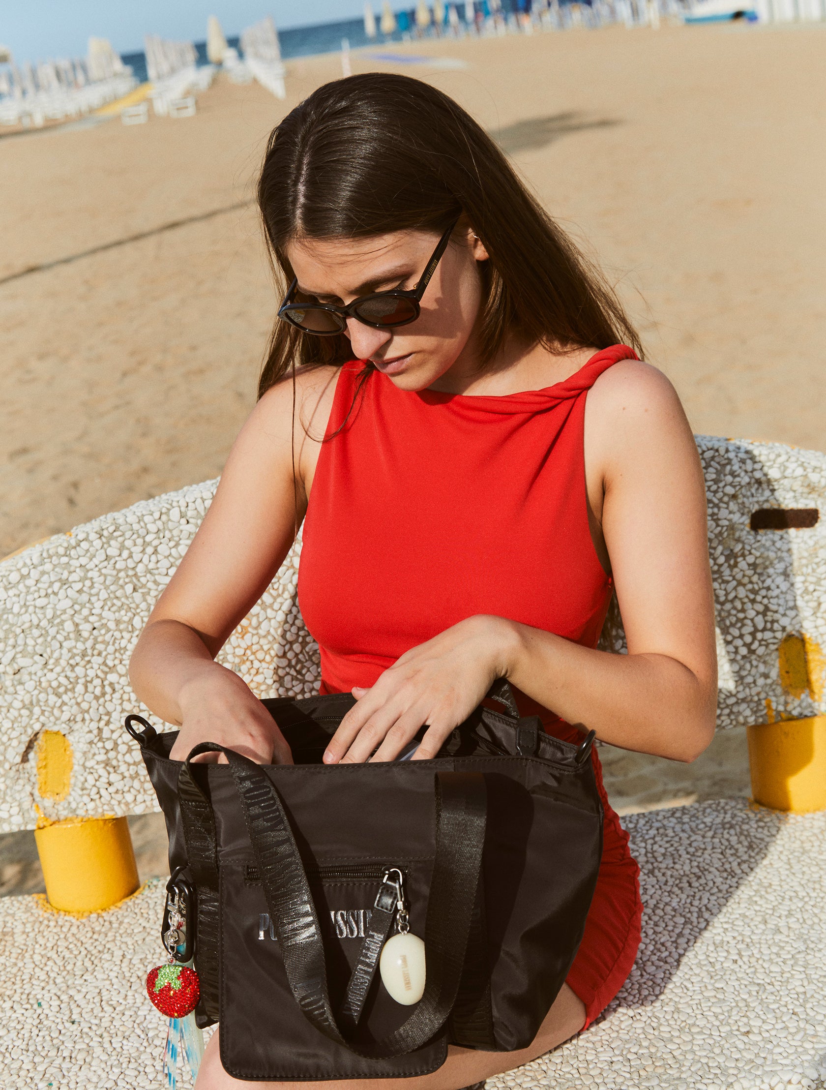 Skutty Flap Small Tote - Black – Poppy Lissiman